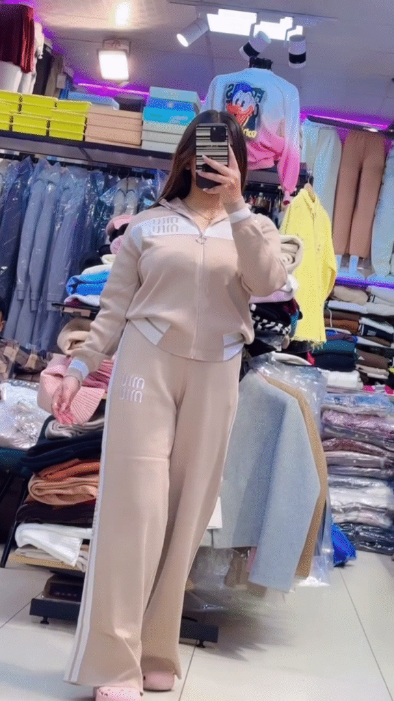 🌟 “Cosmic Sandstone Modern Zipper-Front Relaxed Luxe Tracksuit Set with ...